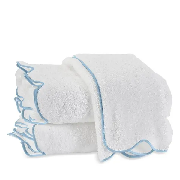 MATOUK Cairo Scallop Hand Towel - Light Blue