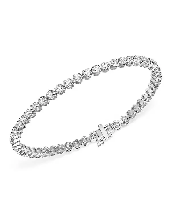 Bloomingdale'S 14k Gold Diamond Tennis Bracelet 4.0 Tcw - White