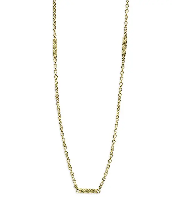 Lagos Signature Caviar Chain Necklace - Gold