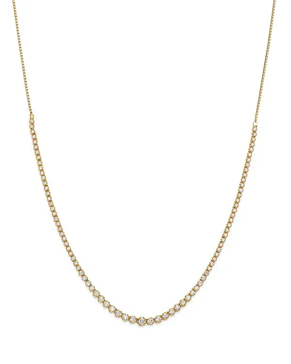 Bloomingdale'S Diamond Graduated Bolo Necklace - White/yellow