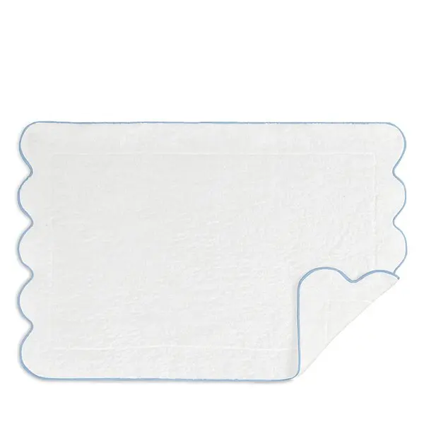 MATOUK Cairo Scallop Tub Mat - Light Blue