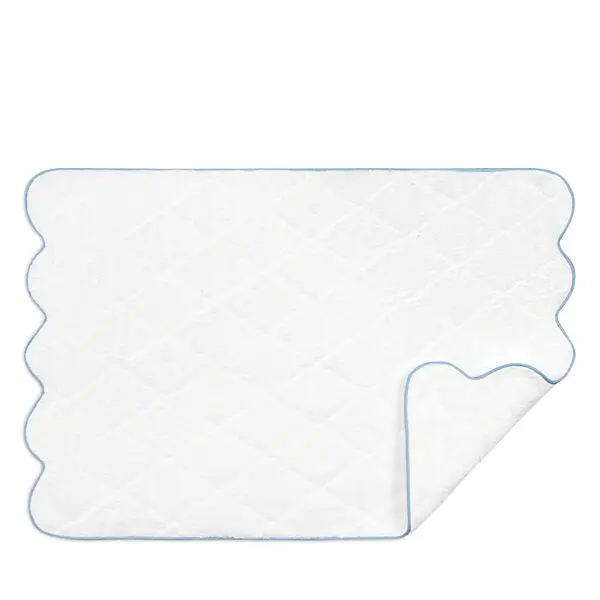 MATOUK Cairo Scallop Quilted Mat - Light Blue