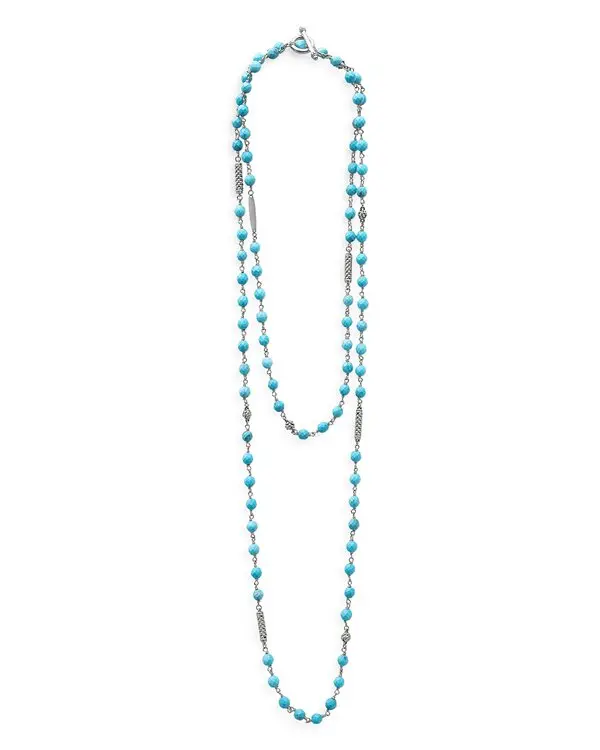 Lagos Sterling Silver Caviar Turquoise Necklace