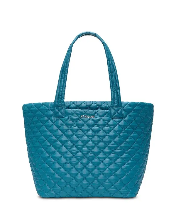 Mz Wallace Medium Metro Tote Deluxe - Pacific Blue/gold