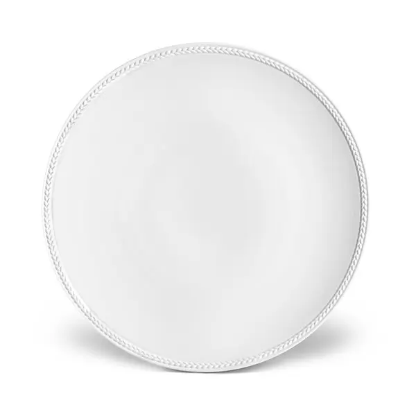 L'Objet Soie Tressee Dinner Plate - White