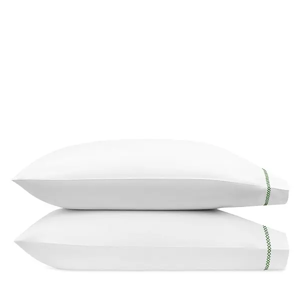 MATOUK Hatch Cotton King Pillowcase, Pair - Green