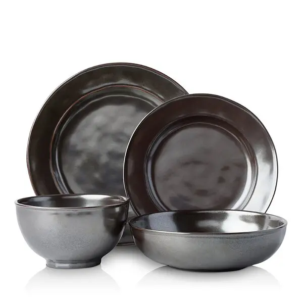 JULISKA Stoneware 4pc Setting - Pewter