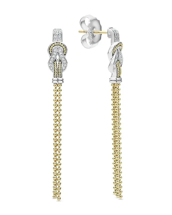 Lagos 18k Yellow Gold & Sterling Silver Diamond Tassel Earrings - Silver/gold