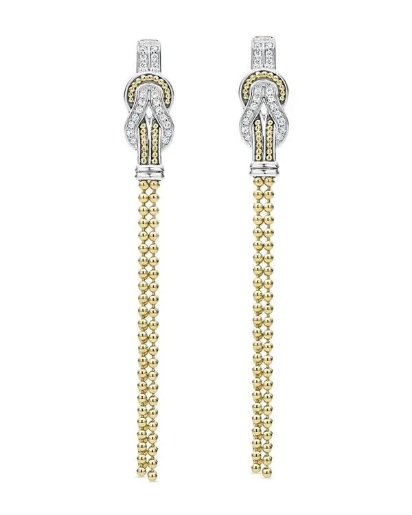 Lagos 18k Yellow Gold & Sterling Silver Diamond Tassel Earrings - Silver/gold