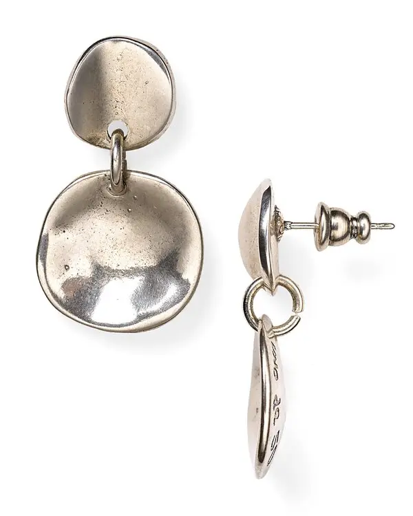 UNODE50 Sterling Plated Irregular Drop Earrings
