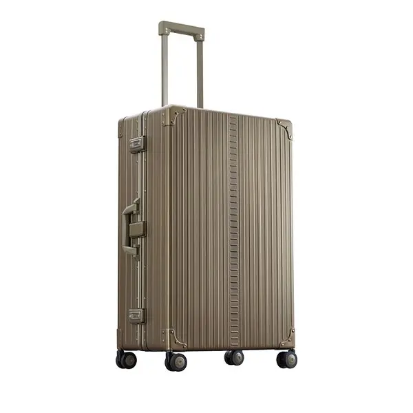ALEON Macro Traveler Aluminum Spinner Suitcase - Brown