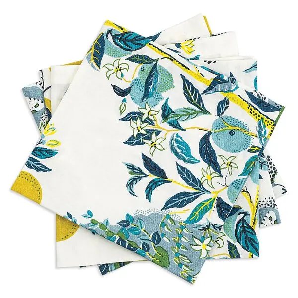 MATOUK Citrus Garden Napkins, Set Of 4 - Pool