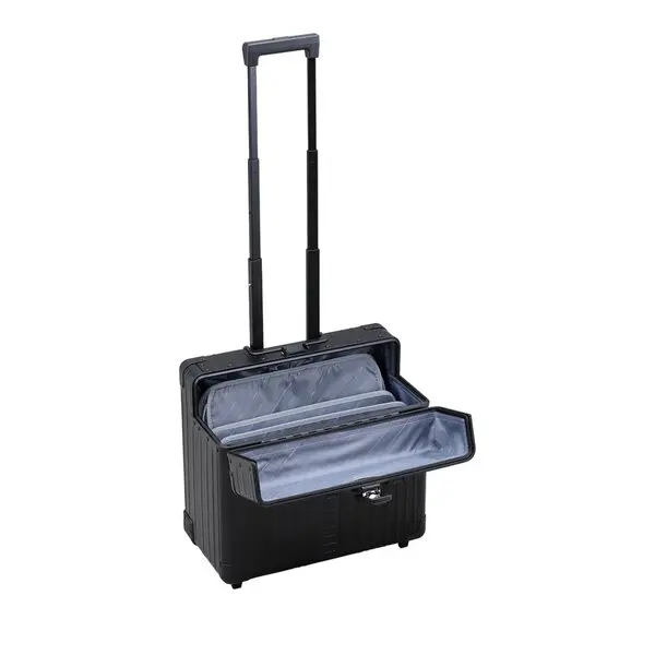 ALEON 17-inch Aluminum Wheeled Pilot Bag - Black