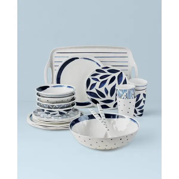 LENOX Blue Bay Melamine 20 Piece Dinnerware Set