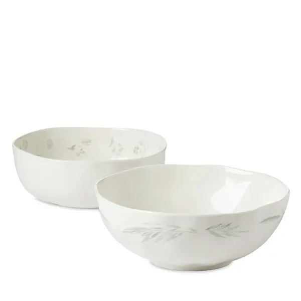 LENOX Oyster Bay Nesting Serving Bowls, 2-piece Set - White