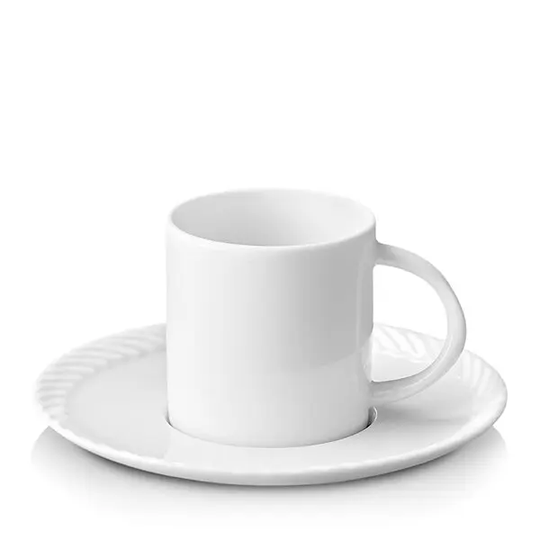 L'Objet Corde Espresso Cup And Saucer - White