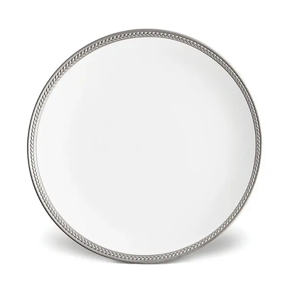 L'Objet Soie Tressee Dinner Plate - Platinum