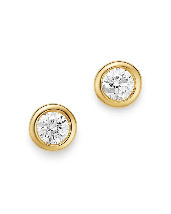 Bloomingdale'S Diamond Stud Earrings In 14k Yellow Gold - White/gold
