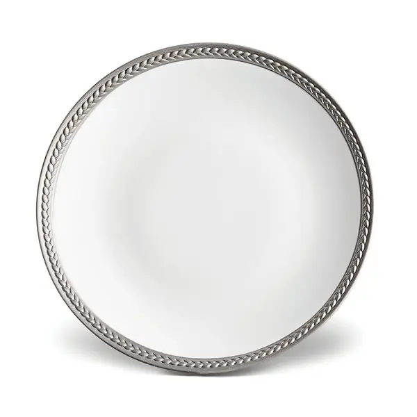 L'Objet Soie Tressee Bread & Butter Plate - Platinum