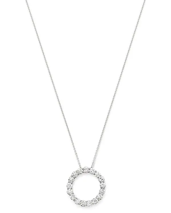 Bloomingdale'S Diamond Circle Pendant, 3.0 Tcw - White
