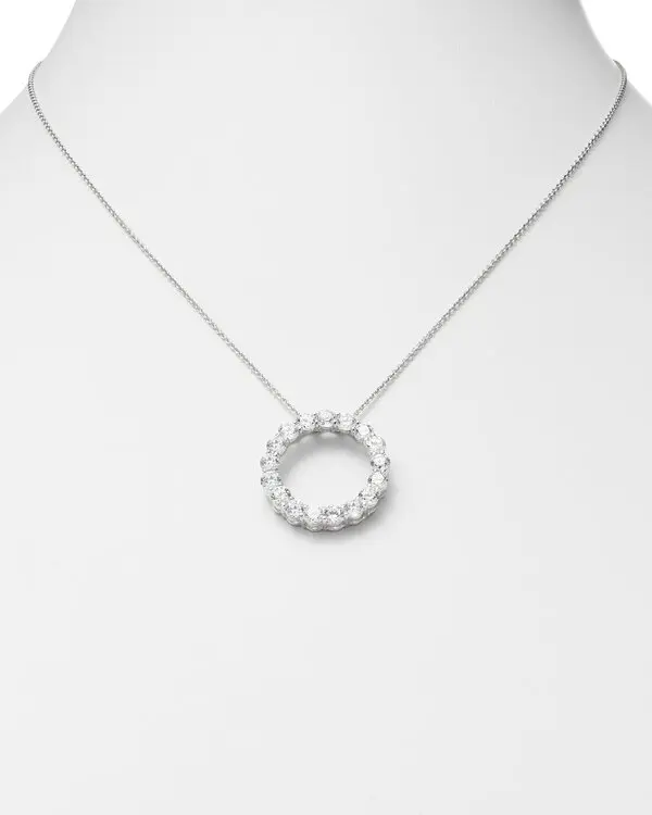 Bloomingdale'S Diamond Circle Pendant, 3.0 Tcw - White