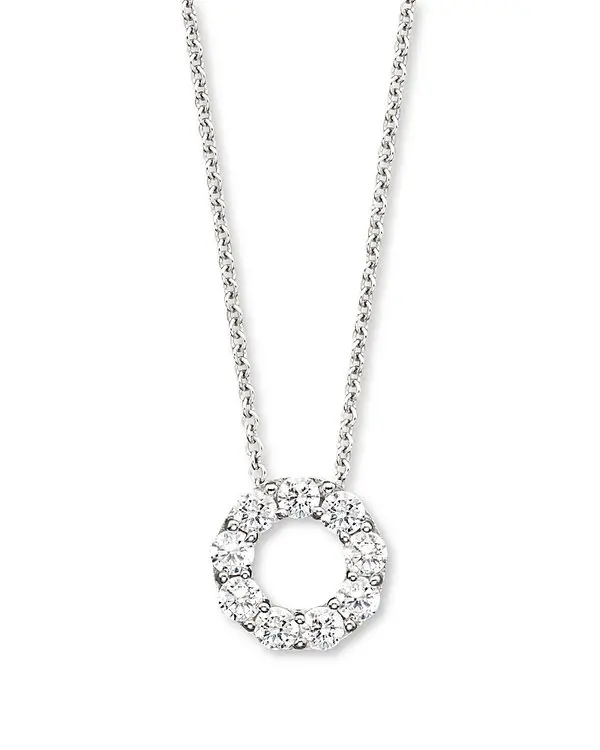 Bloomingdale'S Diamond Circle Pendant Necklace - White
