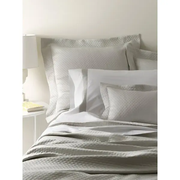 MATOUK Pearl Standard Sham - Silver