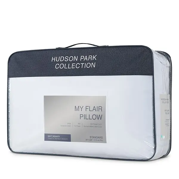 HUDSON PARK COLLECTION My Flair Asthma & Allergy Friendly Down Standard Soft Pillow Exclusive - White