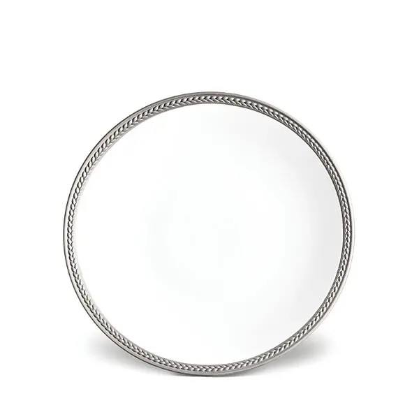 L'Objet Soie Tressee Dessert Plate - Platinum