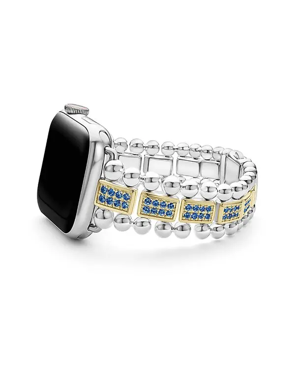 Lagos Smart Caviar Apple Watch Bracelet - Silver/blue