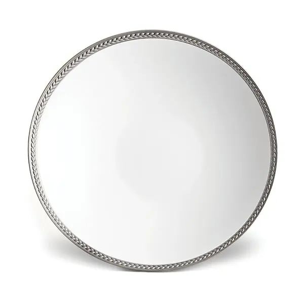 L'Objet Soie Tressee Soup Plate - Platinum