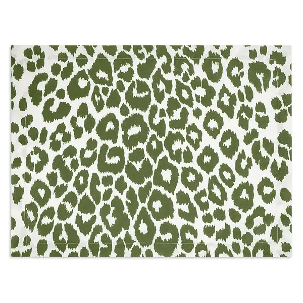 MATOUK Iconic Leopard Placemats, Set Of 4 - Green