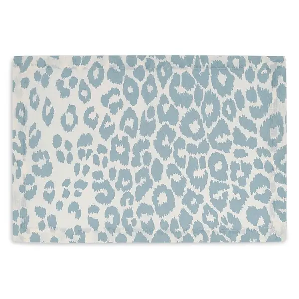 MATOUK Iconic Leopard Placemats, Set Of 4 - Sky