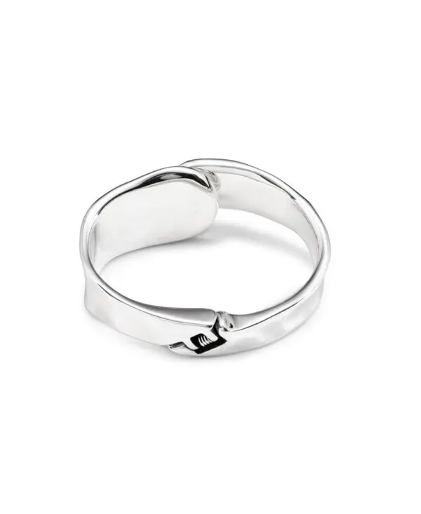 UNODE50 Sterling-plated Bangle Bracelet With Wave Motif