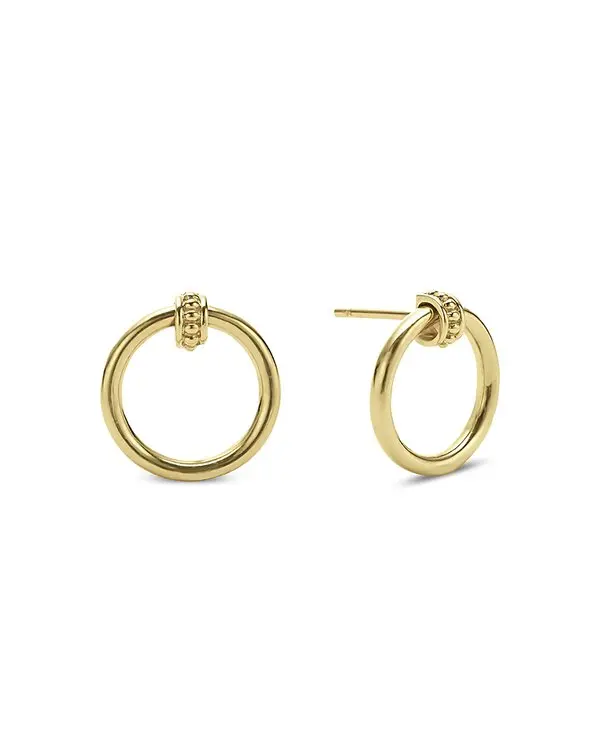 Lagos 18k Meridian Circle Stud Earrings - Gold