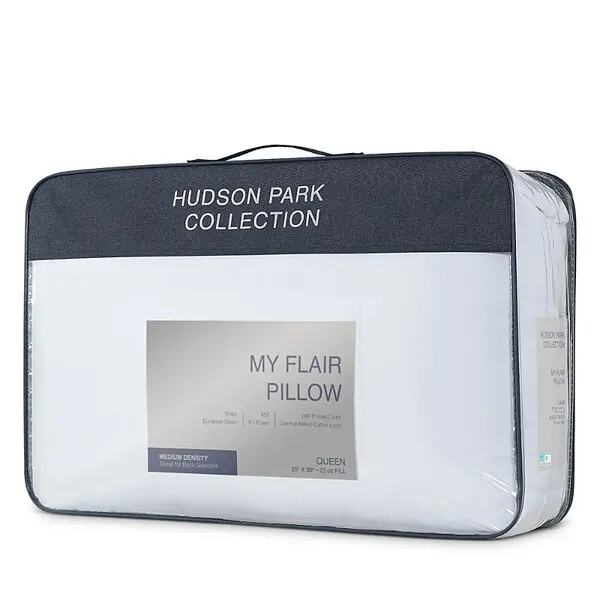 HUDSON PARK COLLECTION My Flair Asthma & Allergy Friendly Down Queen Medium Pillow Exclusive - White