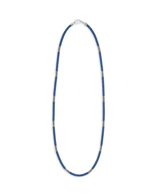 Lagos Sterling Silver Collar Necklace - Blue/silver