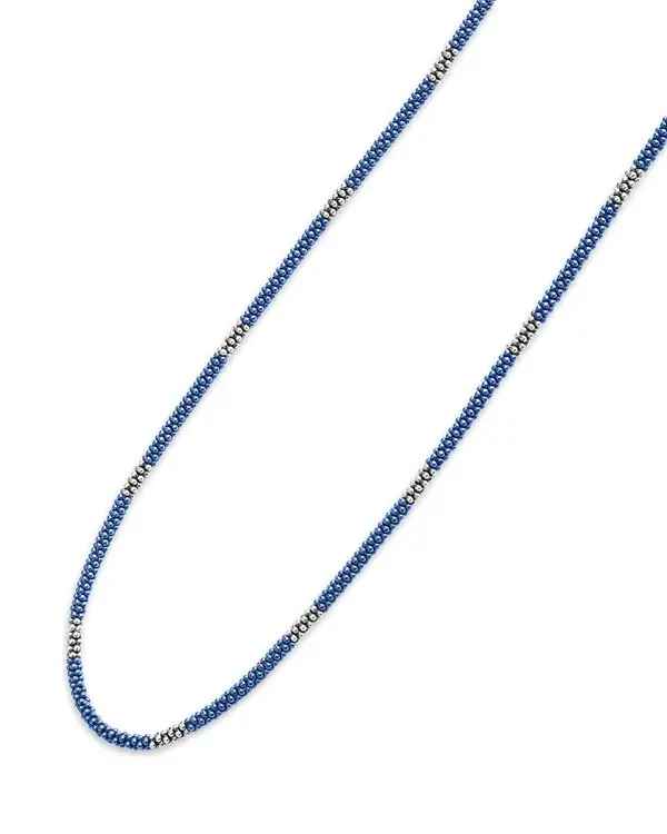 Lagos Sterling Silver Collar Necklace - Blue/silver