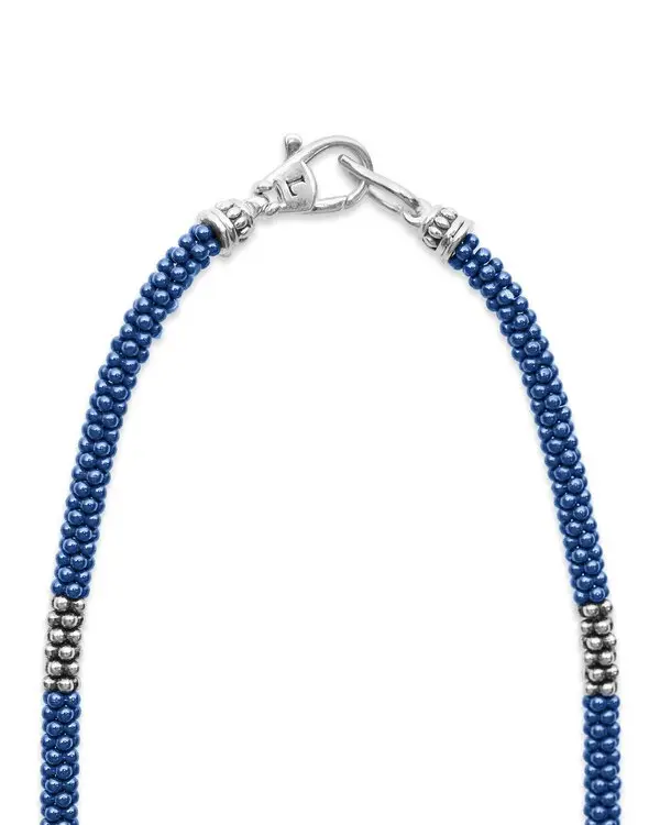 Lagos Sterling Silver Collar Necklace - Blue/silver