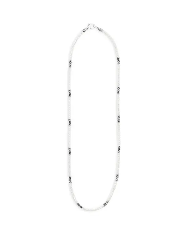Lagos Sterling Silver And Ceramic Bead Collar Necklace