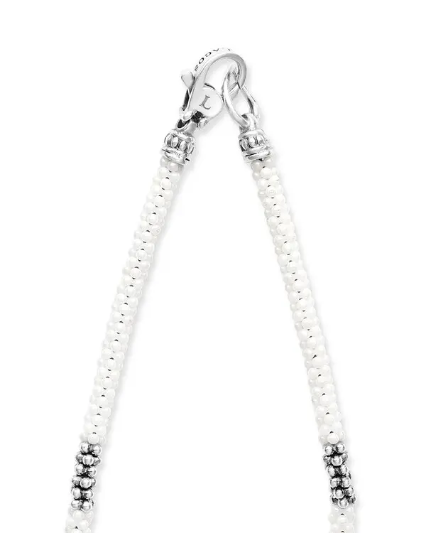 Lagos Sterling Silver And Ceramic Bead Collar Necklace