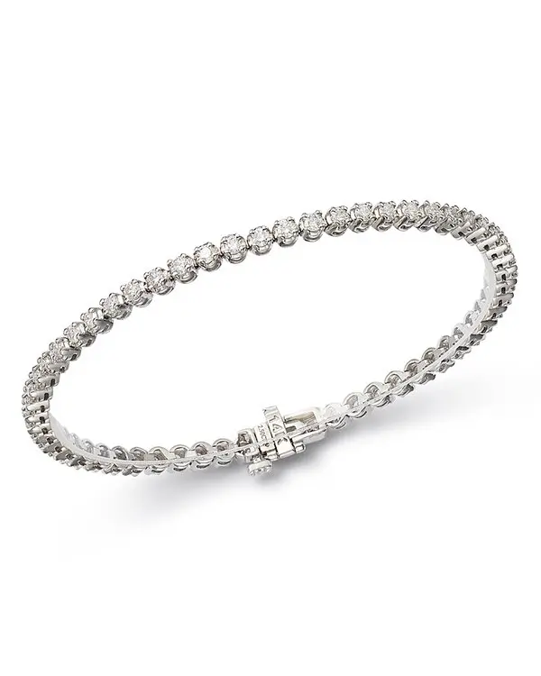 Bloomingdale'S Certified Diamond Tennis Bracelet 2.50 Tcw - White