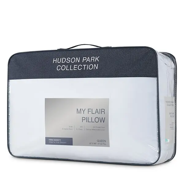 HUDSON PARK COLLECTION My Flair Asthma & Allergy Friendly Down Queen Firm Pillow Exclusive - White