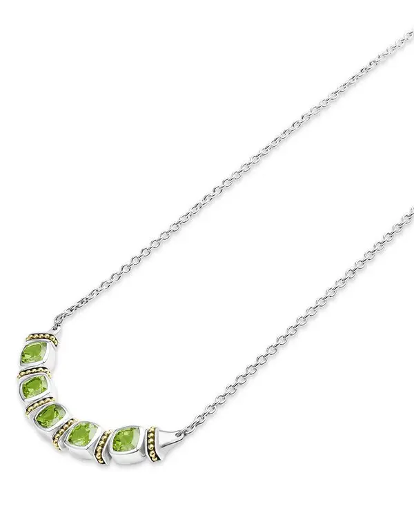 Lagos 18k Yellow Gold & Sterling Silver Rittenhouse Peridot Necklace
