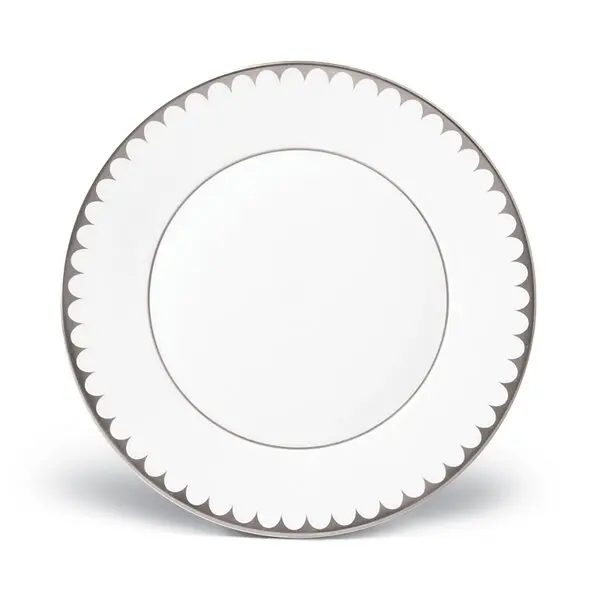 L'Objet Aegean Gold Filet Dessert Plate - Platinum And White