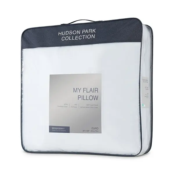 HUDSON PARK COLLECTION My Flair Asthma & Allergy Friendly Down Euro Pillow Exclusive - White