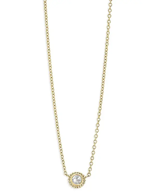 Lagos 18k Yellow Diamond Solitaire Pendant Necklace - Gold