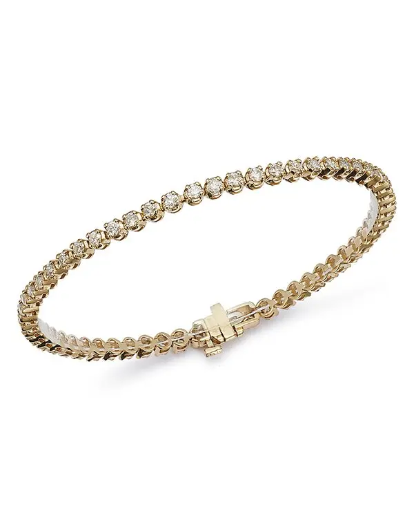 Bloomingdale'S Diamond Tennis Bracelet - Gold