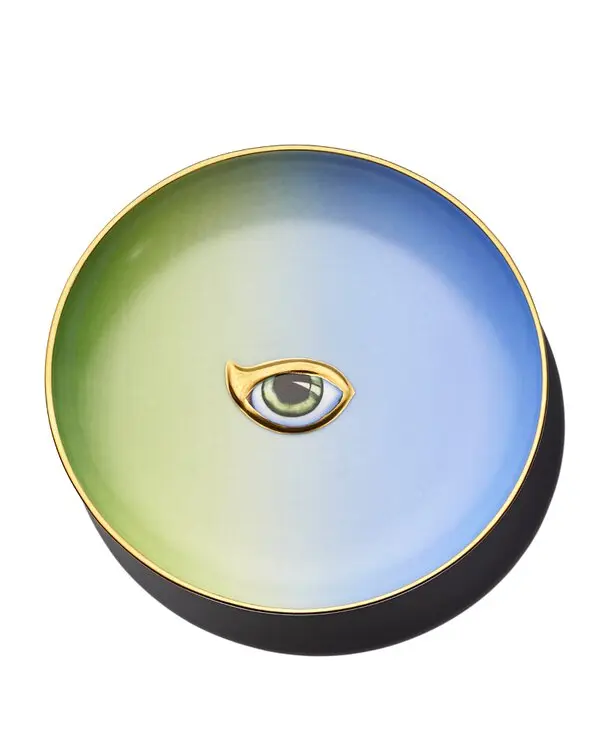 L'Objet Lito Eye Canape Plate - Green/blue
