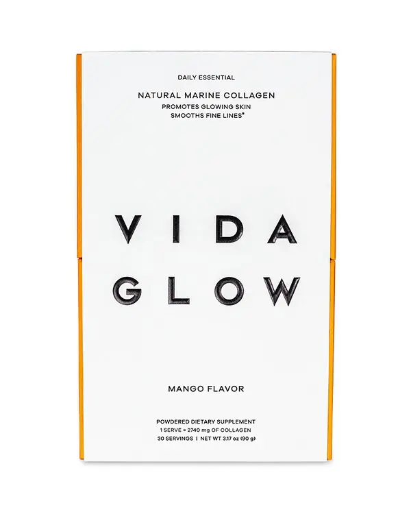 VIDA GLOW Natural Marine Collagen Dietary Supplement Mango - No Color